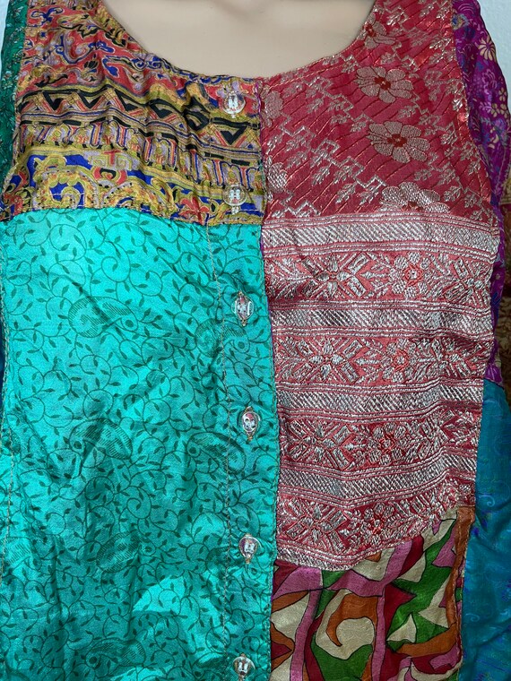 Lightweight silk, delicate beautiful silk patchwork s… - Gem