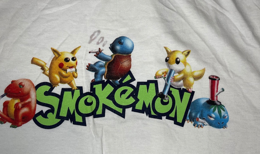 RARE Smokemon” White T Shirt. Vintage but NEW. Sizes 4 Xxl"s Available ...