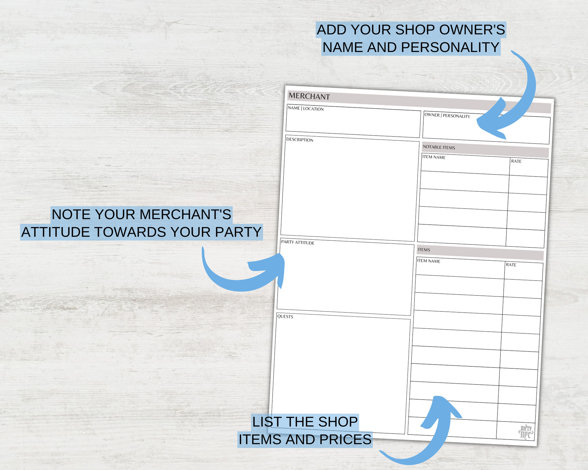 Minimalist - Merchant Shop DM Sheets Version 2.0 - Dnd 5E - Fillable ...
