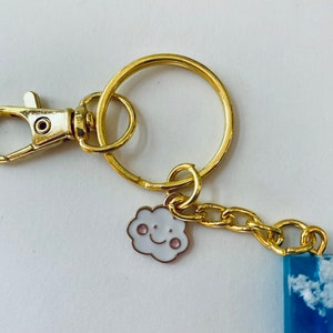 Handmade Cloud Resin Letter Keychain | Cloud Keychain | Initial ...