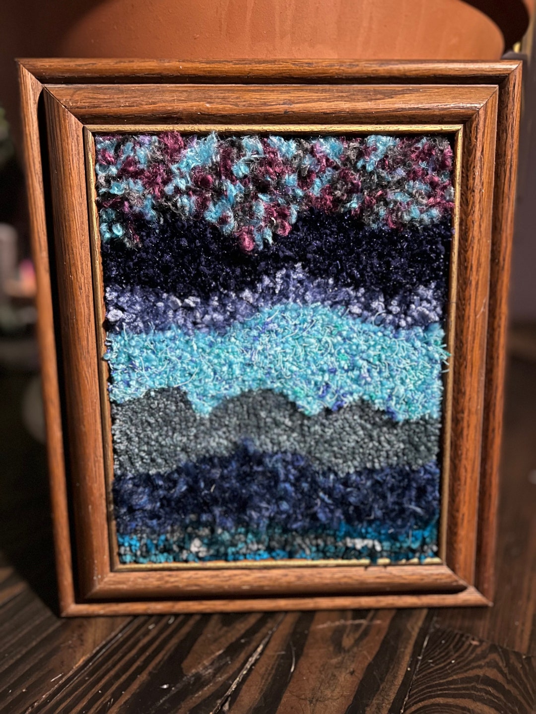 Framed Abstract Rug Art. Tufted Wall Hanging - Etsy