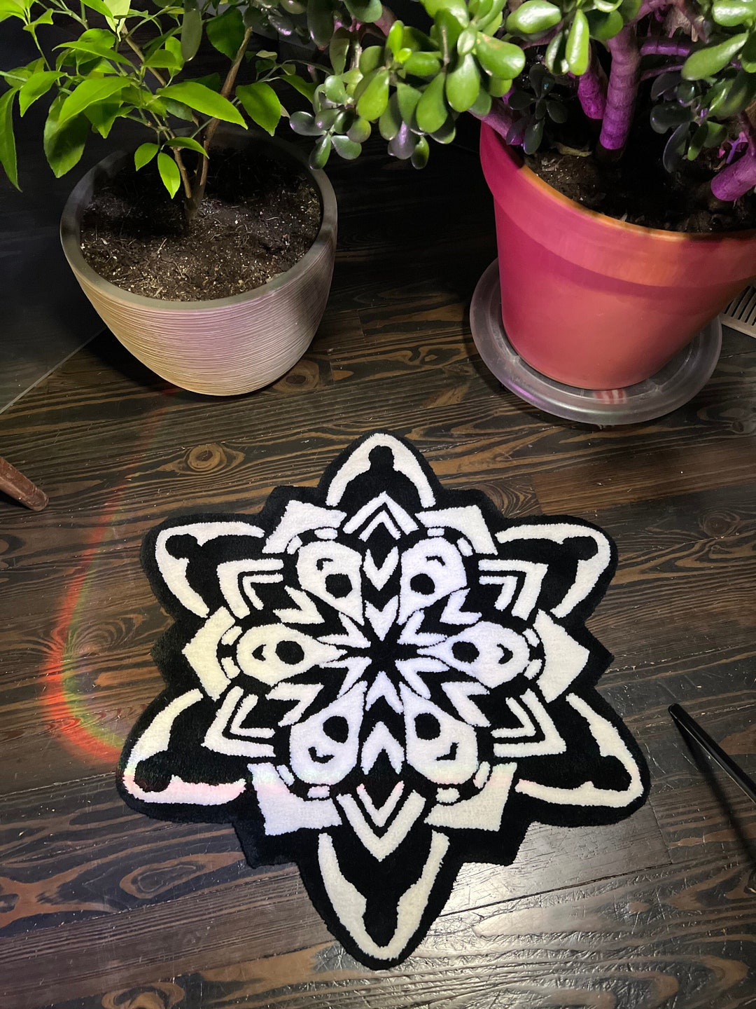 Hand Tufted Mandala Rug. Original Design. Unique Rug. Handmade - Etsy