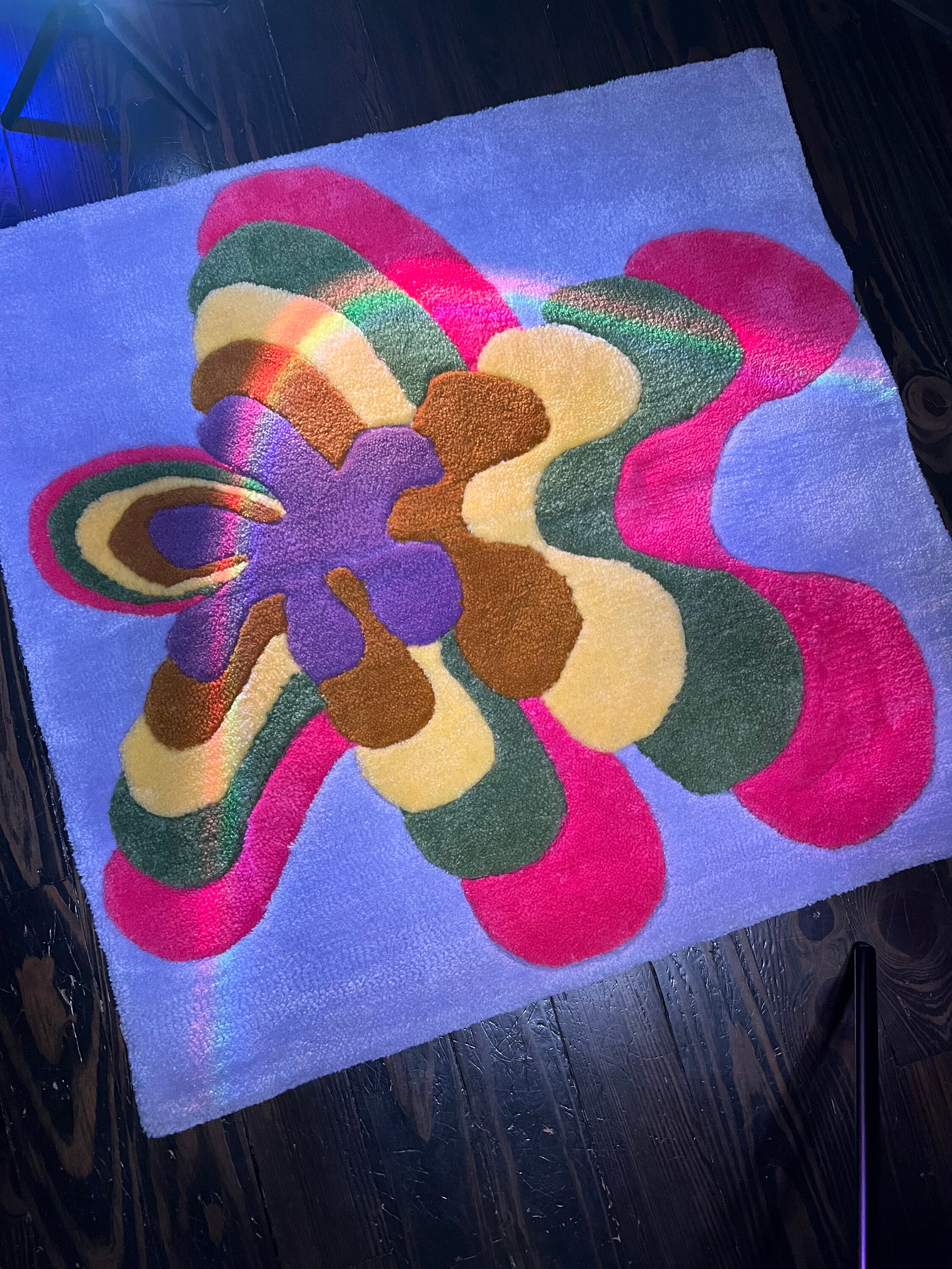 Hand Tufted Rug. Splat Design. Unique. One of A Kind - Etsy