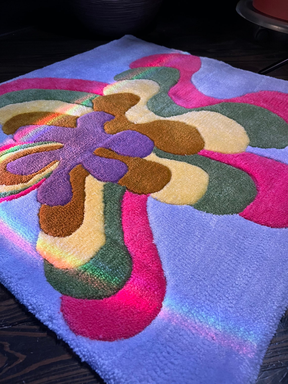 Hand Tufted Rug. Splat Design. Unique. One of A Kind - Etsy