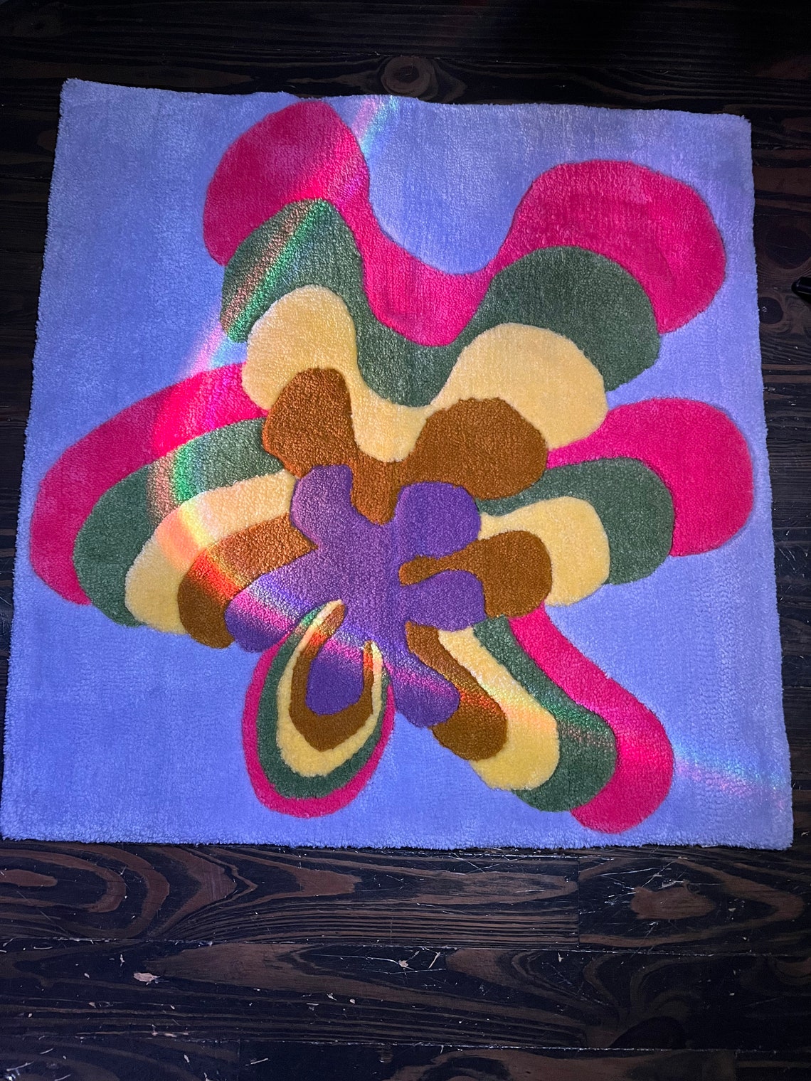 Hand Tufted Rug. Splat Design. Unique. One of A Kind - Etsy