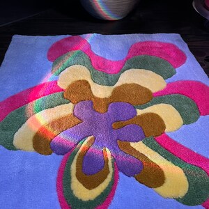 Hand Tufted Rug. Splat Design. Unique. One of A Kind - Etsy