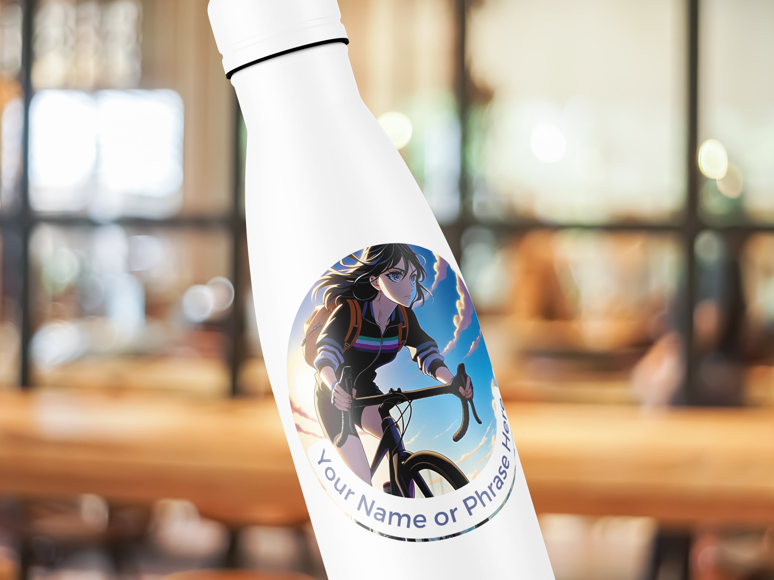 Custom Anime Art Water Bottle Labels - Personalized Name or Phrase ...