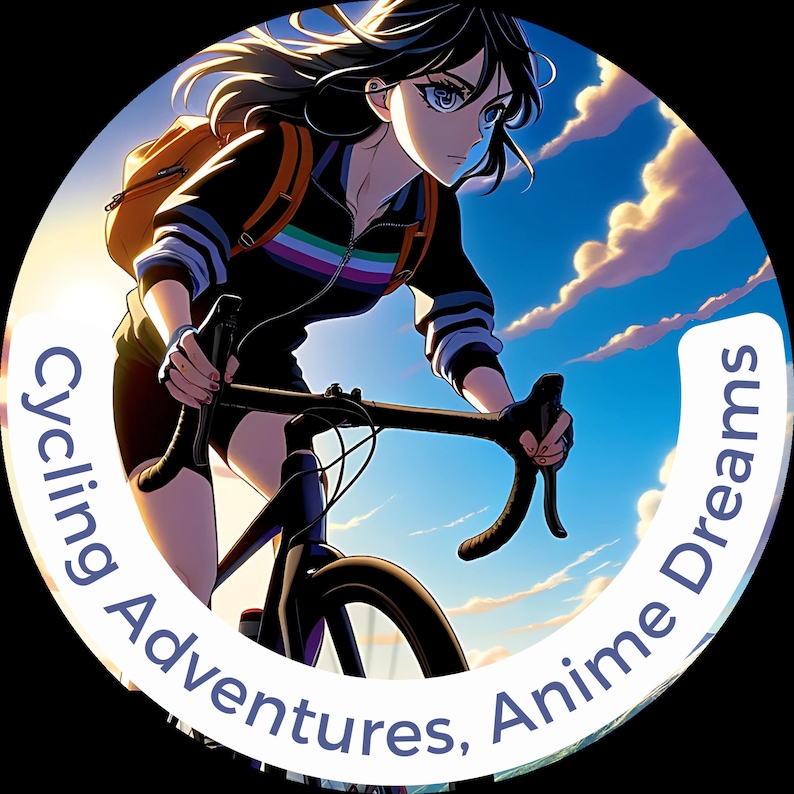 Cycling Adventures, Anime Dreams Stickers - Unique Anime Shojo Water ...