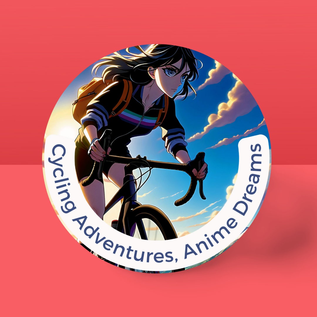 Cycling Adventures, Anime Dreams Stickers - Unique Anime Shojo Water ...