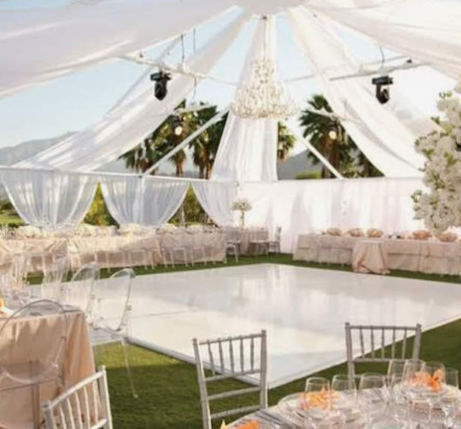 White Self Stick Dance Floor Wrap, Gloss or Matte -white Premium Dance ...