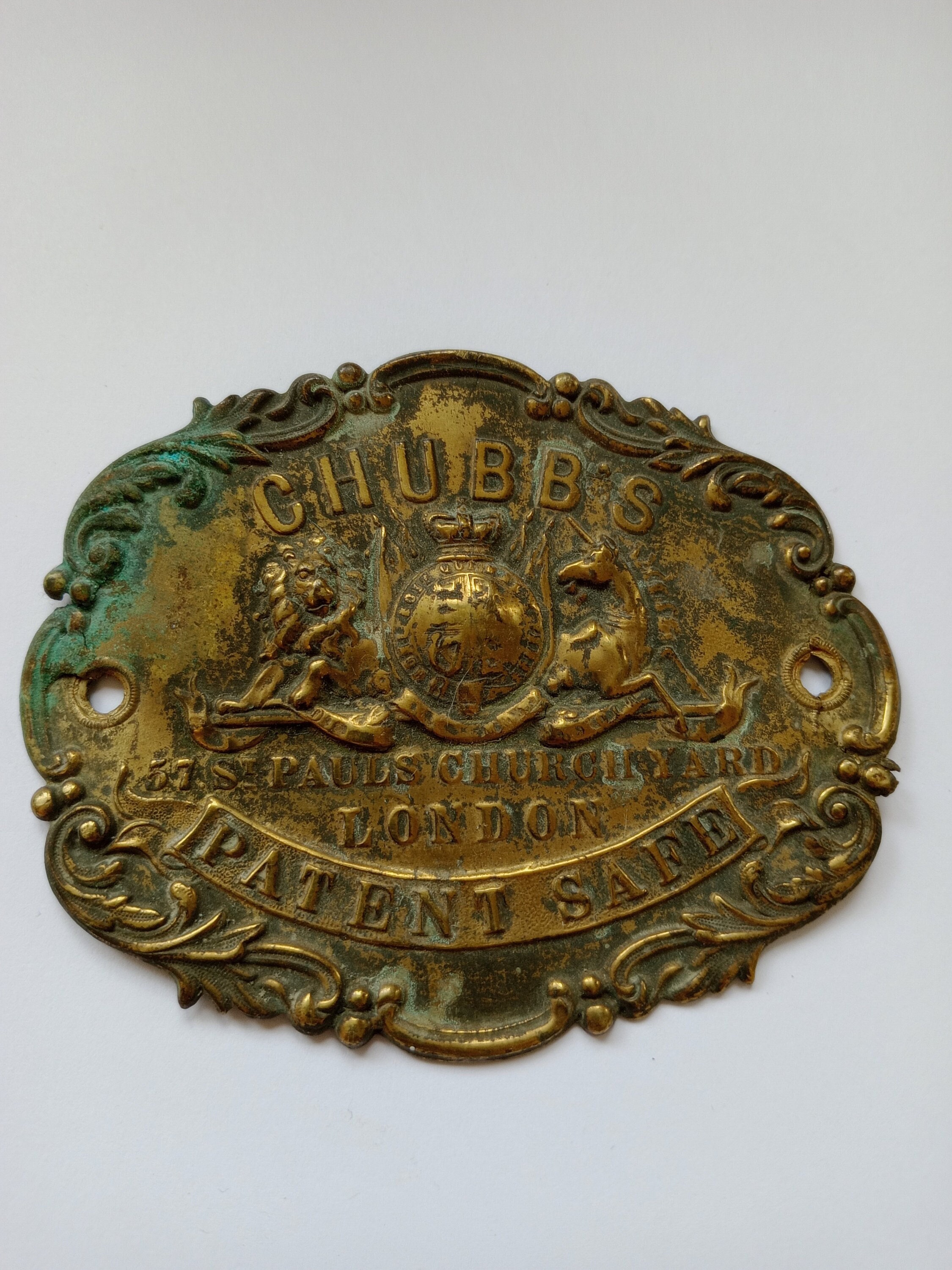 Chubb's Patent Safe Brass Name Plate - Etsy Australia