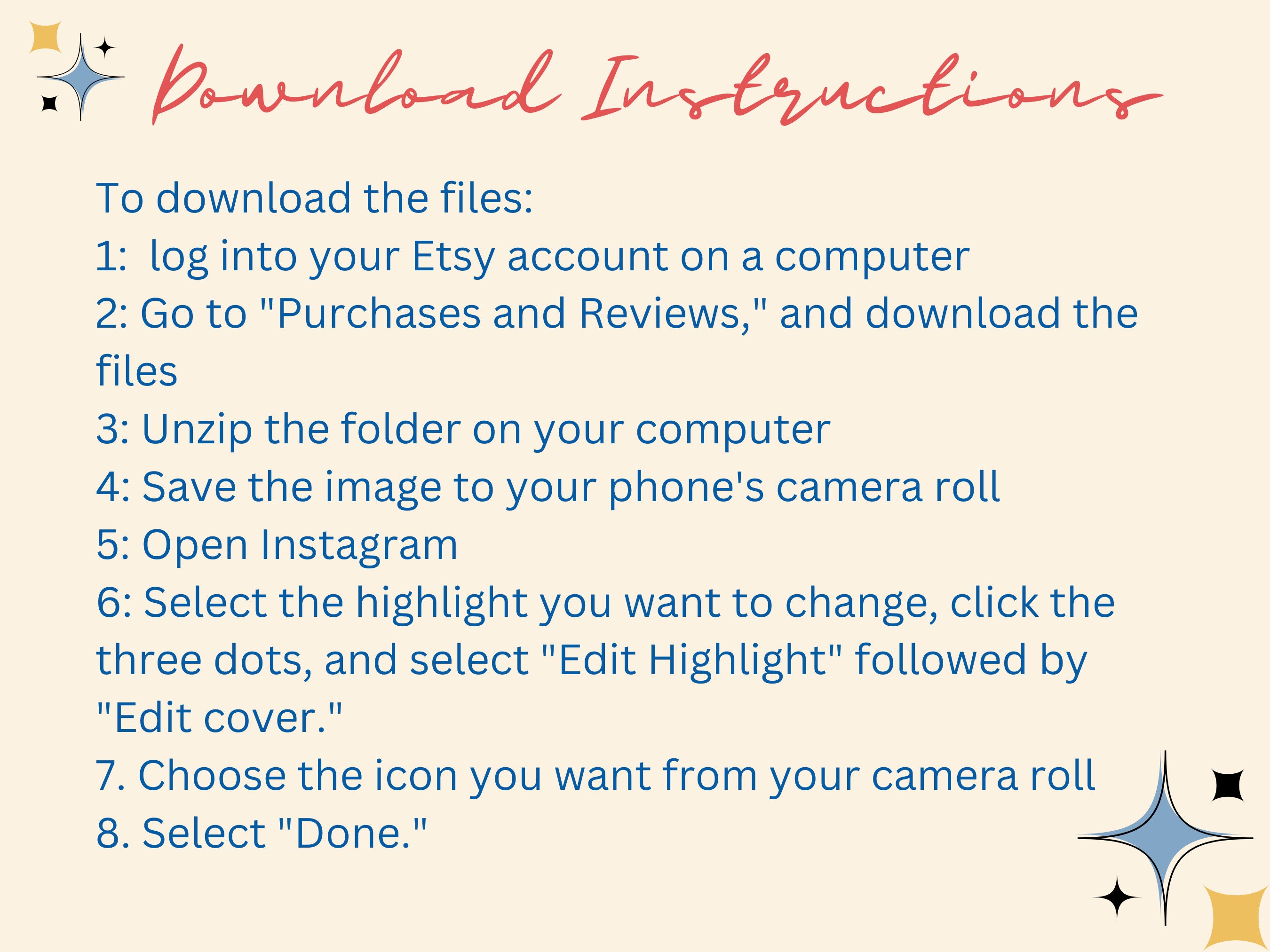 Retro Instagram Highlight Covers | 20 PNG Instant Digital Downloads for ...