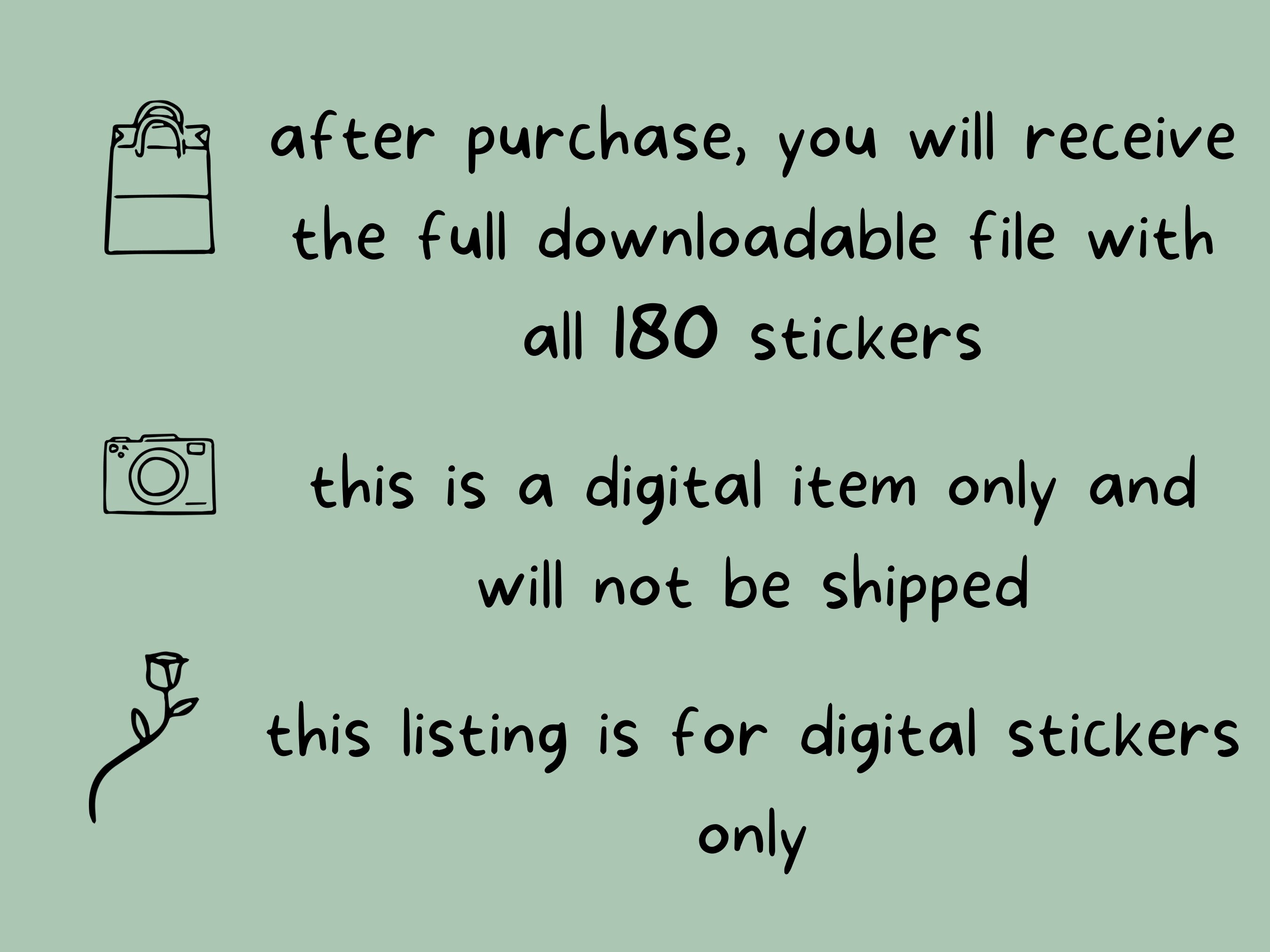 Notion Icons Lifestyle Stickers Sage Green (Instant Download) - Etsy
