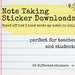 Note Taking Stickers| Digital Downloads| School, Planner, Journal ...