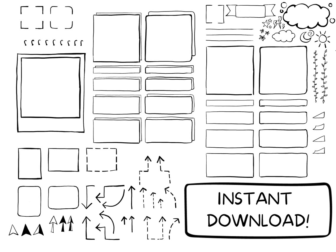 Note Taking Stickers| Digital Downloads| School, Planner, Journal ...