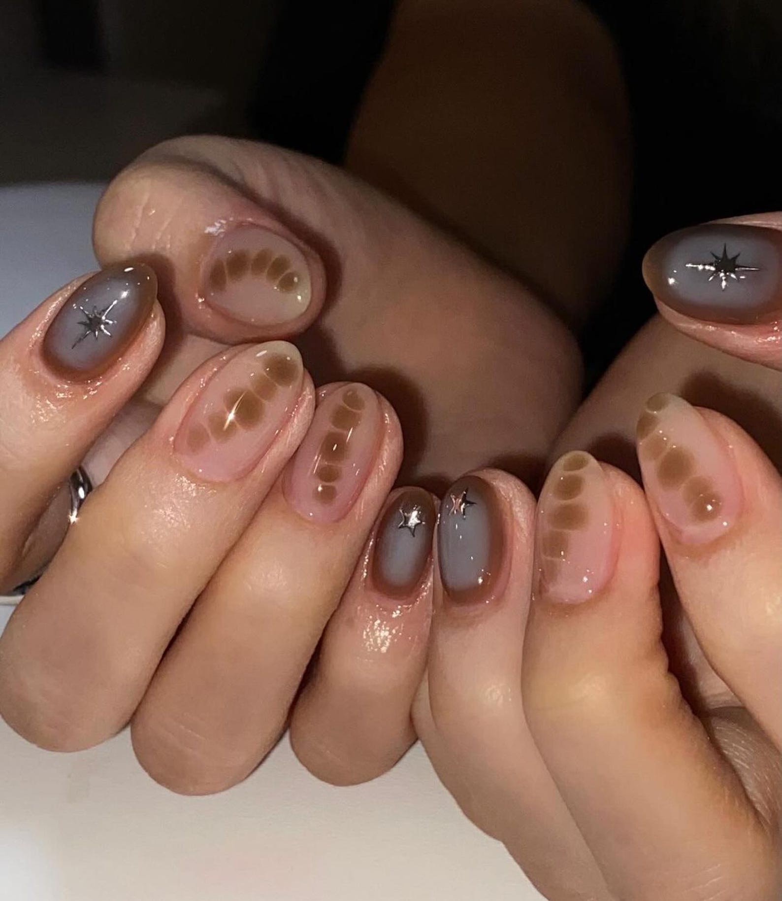 Ombre Crocodile Print Press on Nails: Handmade Faux Acrylic Gel Nails ...