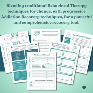Relapse Prevention Behavioral Therapy Workbook, Addiction Recovery ...