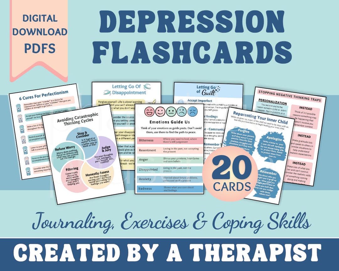 Printable Mental Health Flashcard Cognitive Distortion Printable ...