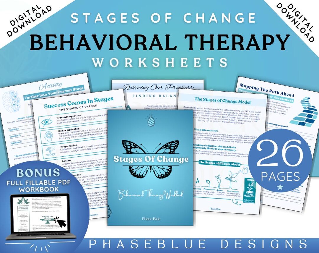 Behavioral Therapy Workbook, Printable Changed Behavior Therapy ...