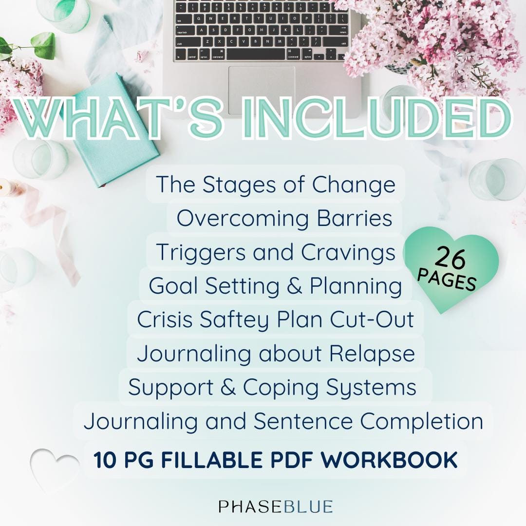 Relapse Prevention Workbook Addiction Recovery Workbook Rehab Tool ...