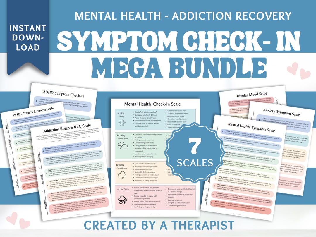 Therapy Session Check-in Printable Client Assessment Scale Depression ...