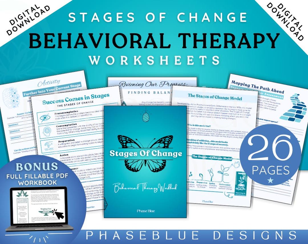 Behavioral Therapy Workbook, Printable Changed Behavior Therapy ...