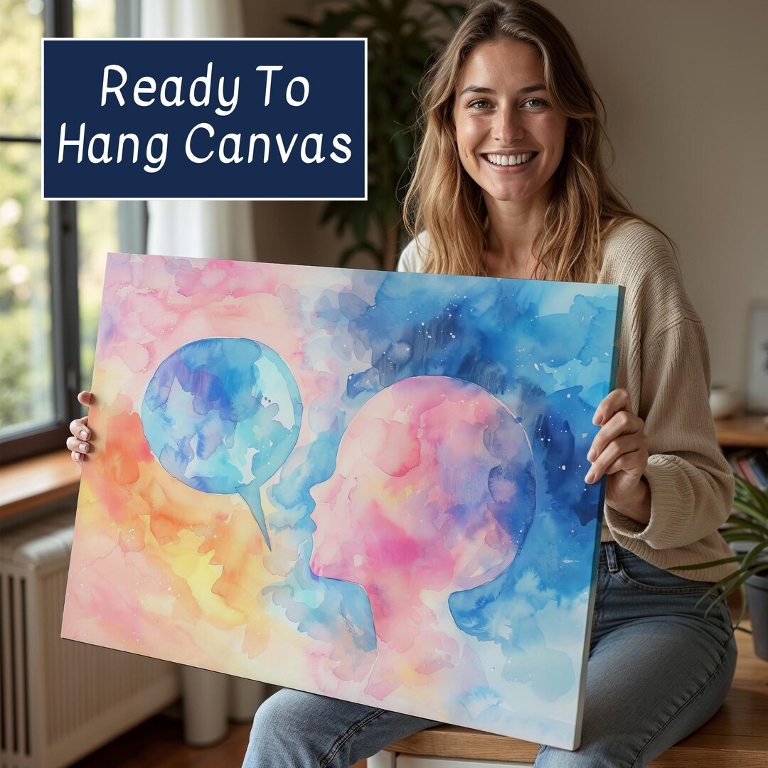 Watercolor Child Canvas Wall Art School Counselor Decor Principal ...