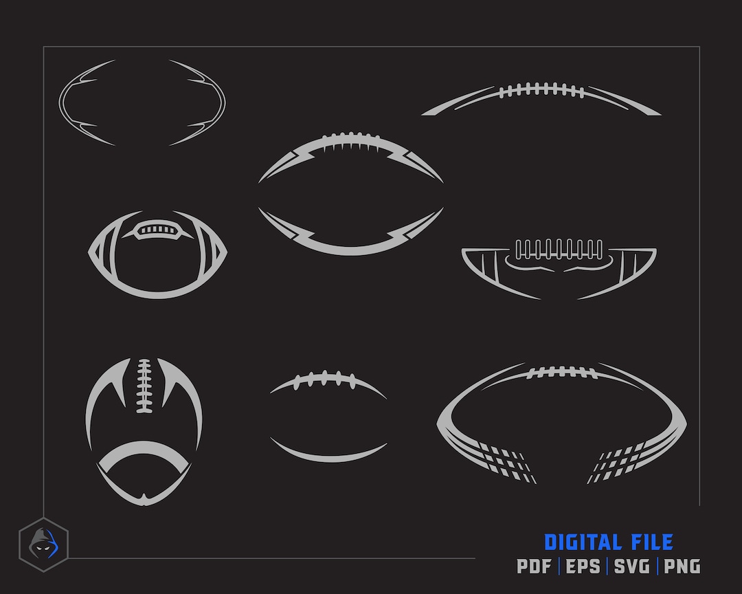 Football SVG Design Bundle, Cut File, Clipart (digital Download) - Etsy
