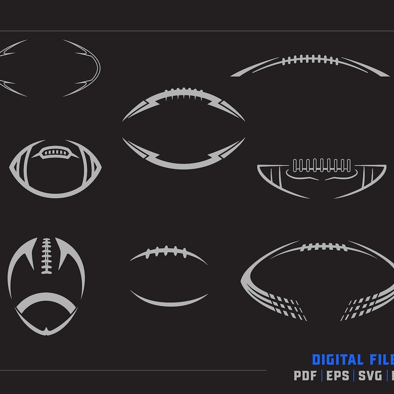 Football Outline Svg - Etsy