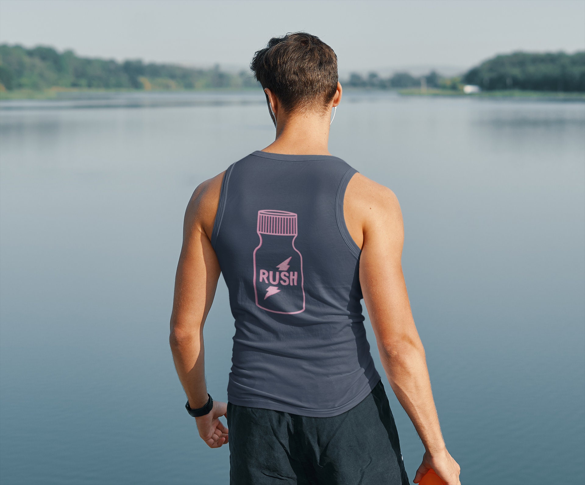 Gay RUSH Tank Top for Gay Club Tank for Gay Friend Pink Summer Tank Top ...