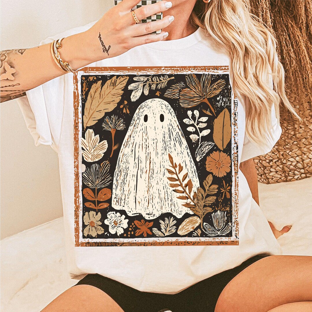 Halloween Fall Ghost Boho Png, Girly Pink Pumpkin Png, Boho Floral Fall ...