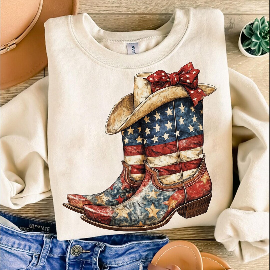 Coquette Cowgirl,coquette 4th of July Png,cowgirl Boots Png,america Png ...