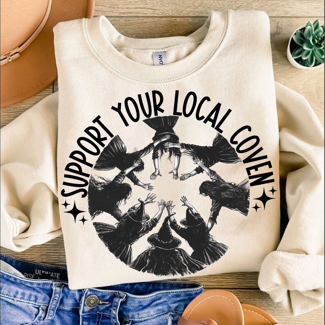 Support Your Local Coven Png, Trendy Halloween Png, Witch Png ...