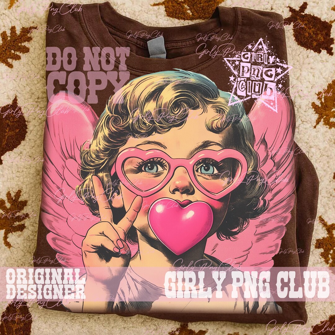 Retro Cupid Valentines Day Blowing Bubble PNG, Vintage Valentines Day ...