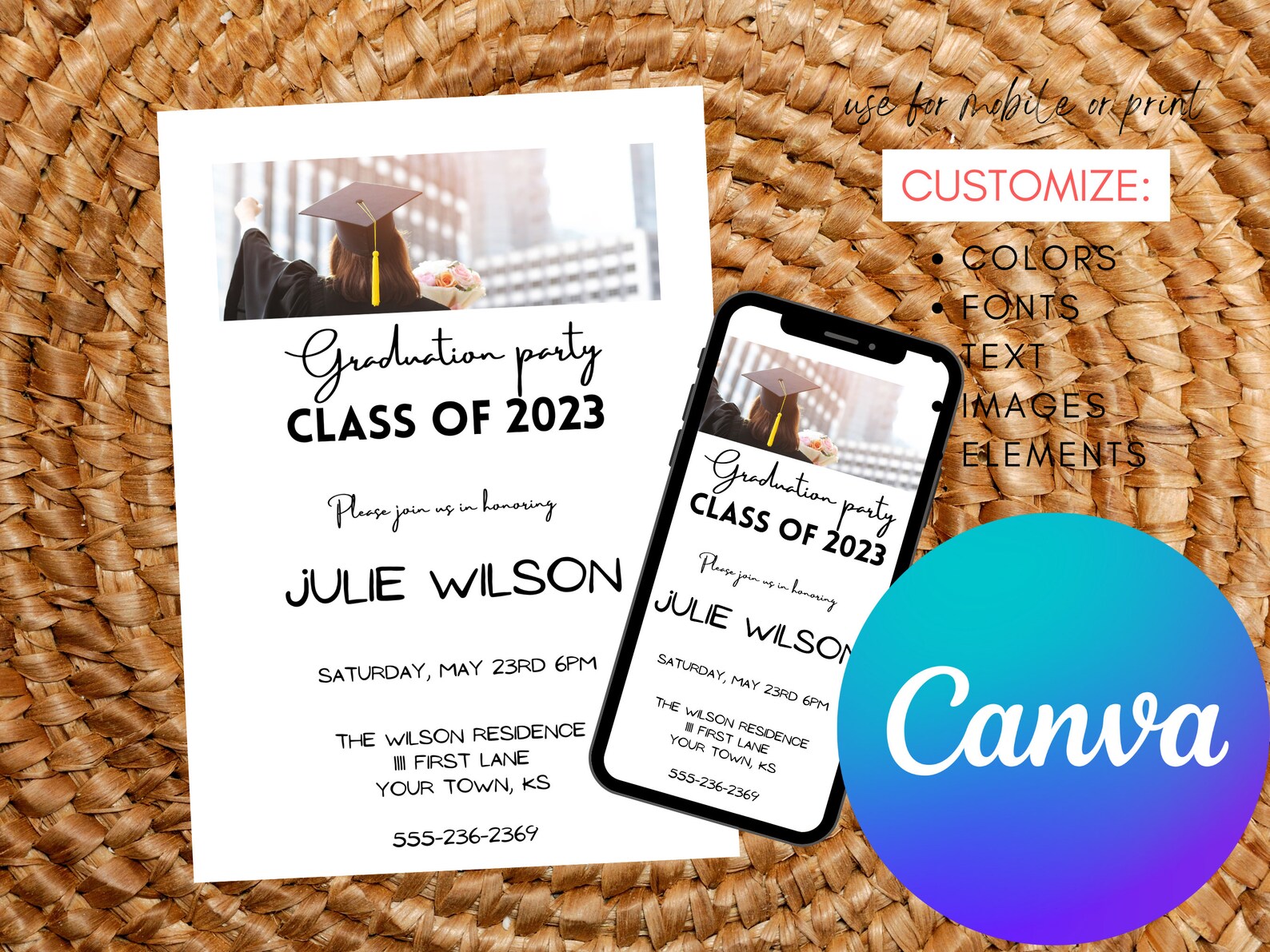 Graduation Invite, Graduation Party, Grad Announcement, College ...