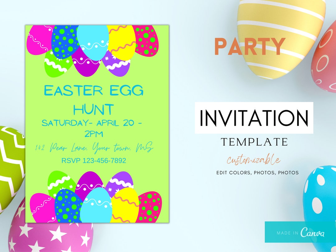 Instant Download | Easter Peeps Egg Hunt Party | Easter Egg Hunt ...