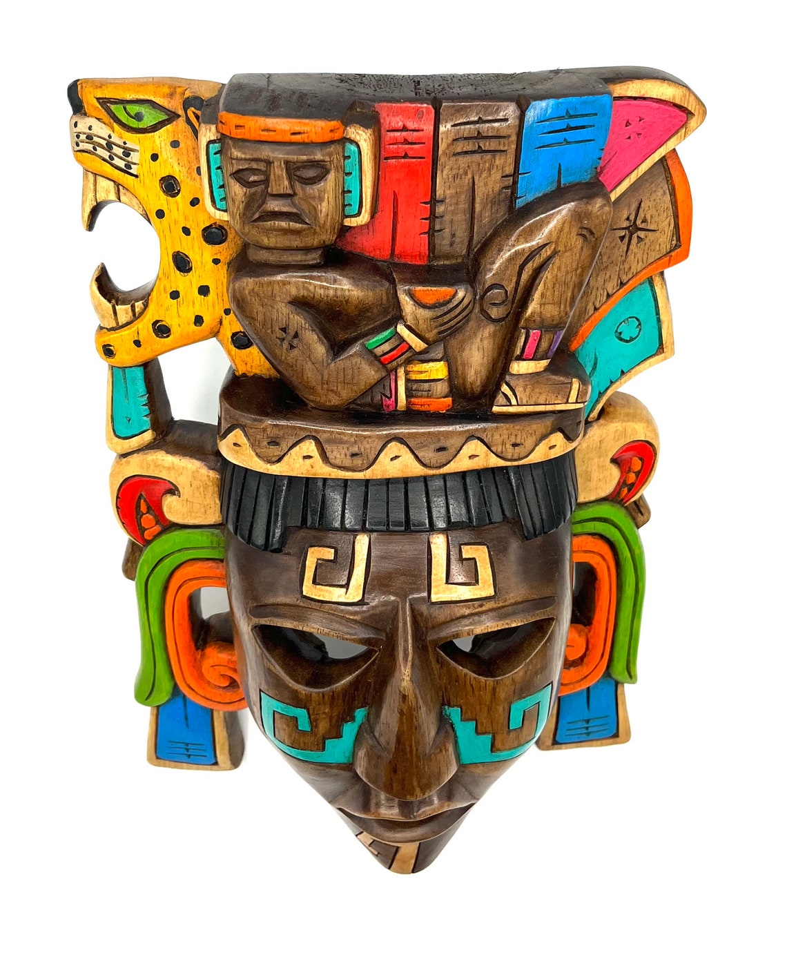 Prehispanic Wooden Mask: Chac Mool - Etsy