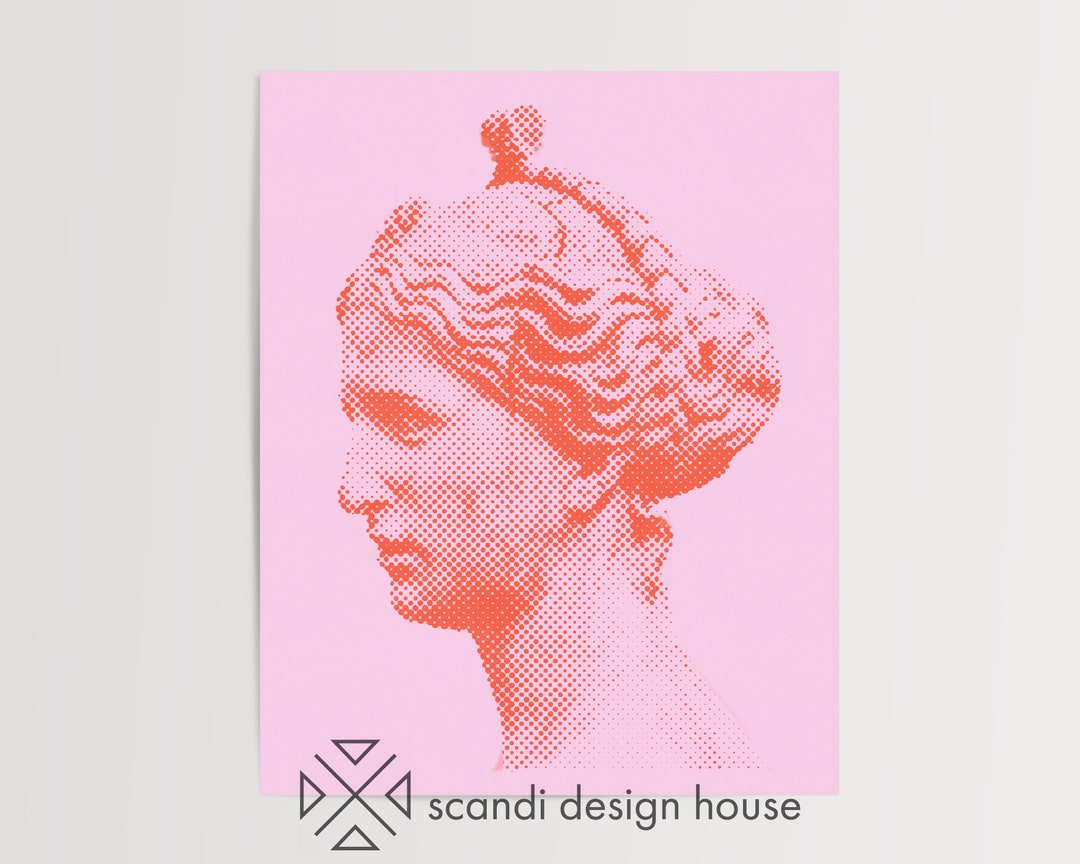 Printable Pop Art Style Classical Bust | Wall Art | Scandi Design House ...
