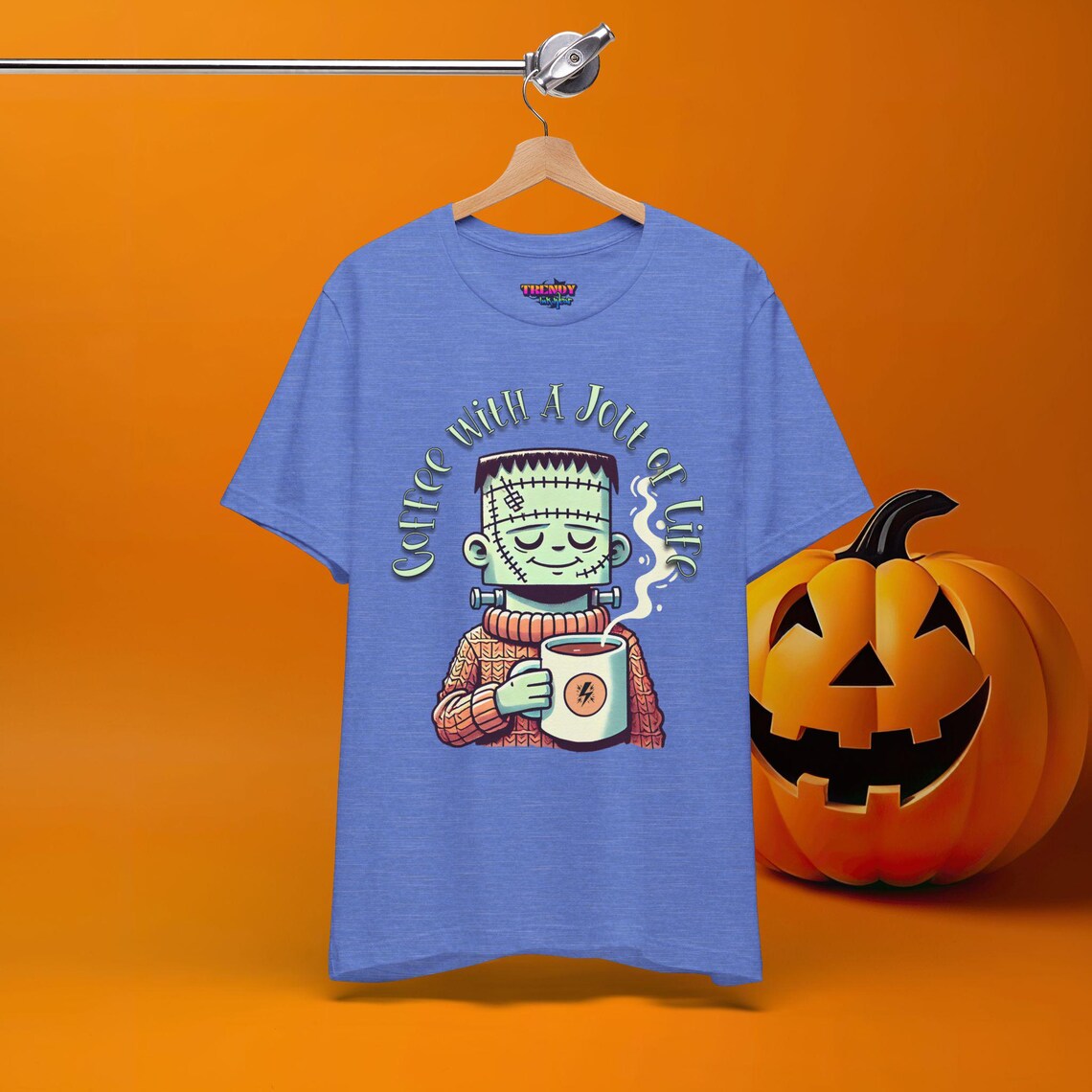 Frankenstein Coffee T-shirt | Halloween Monster Bella+canvas Tee - Etsy