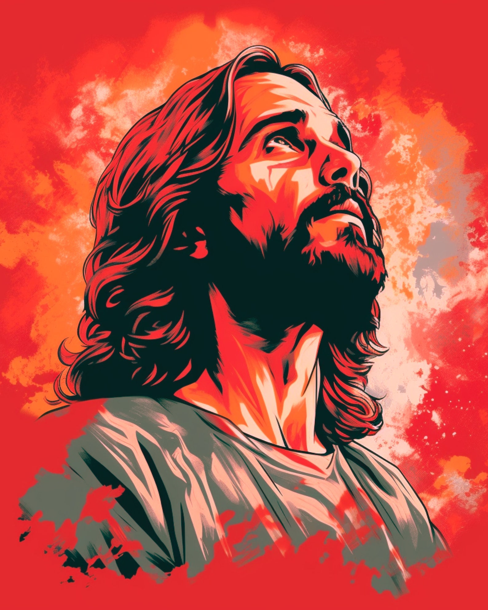 Digital Jesus Bled for Our Sins Art - Etsy