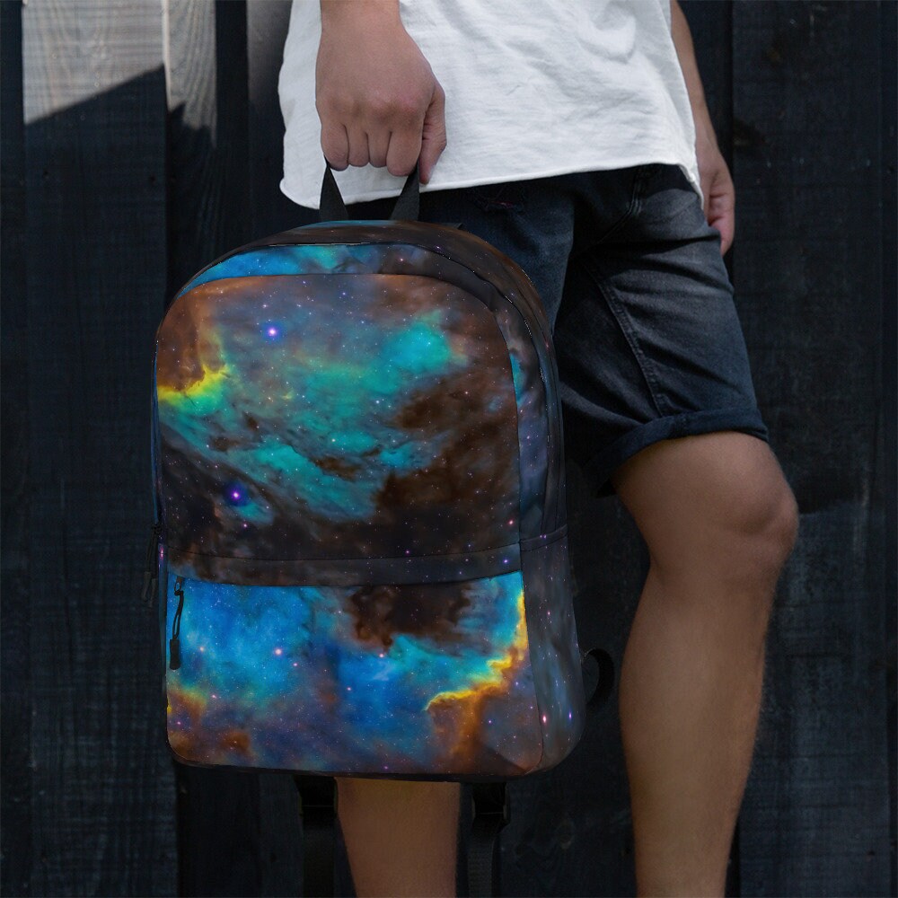 Galaxy Themed Laptop Backpack, Multi Pocket Nebula Backpack, Space ...