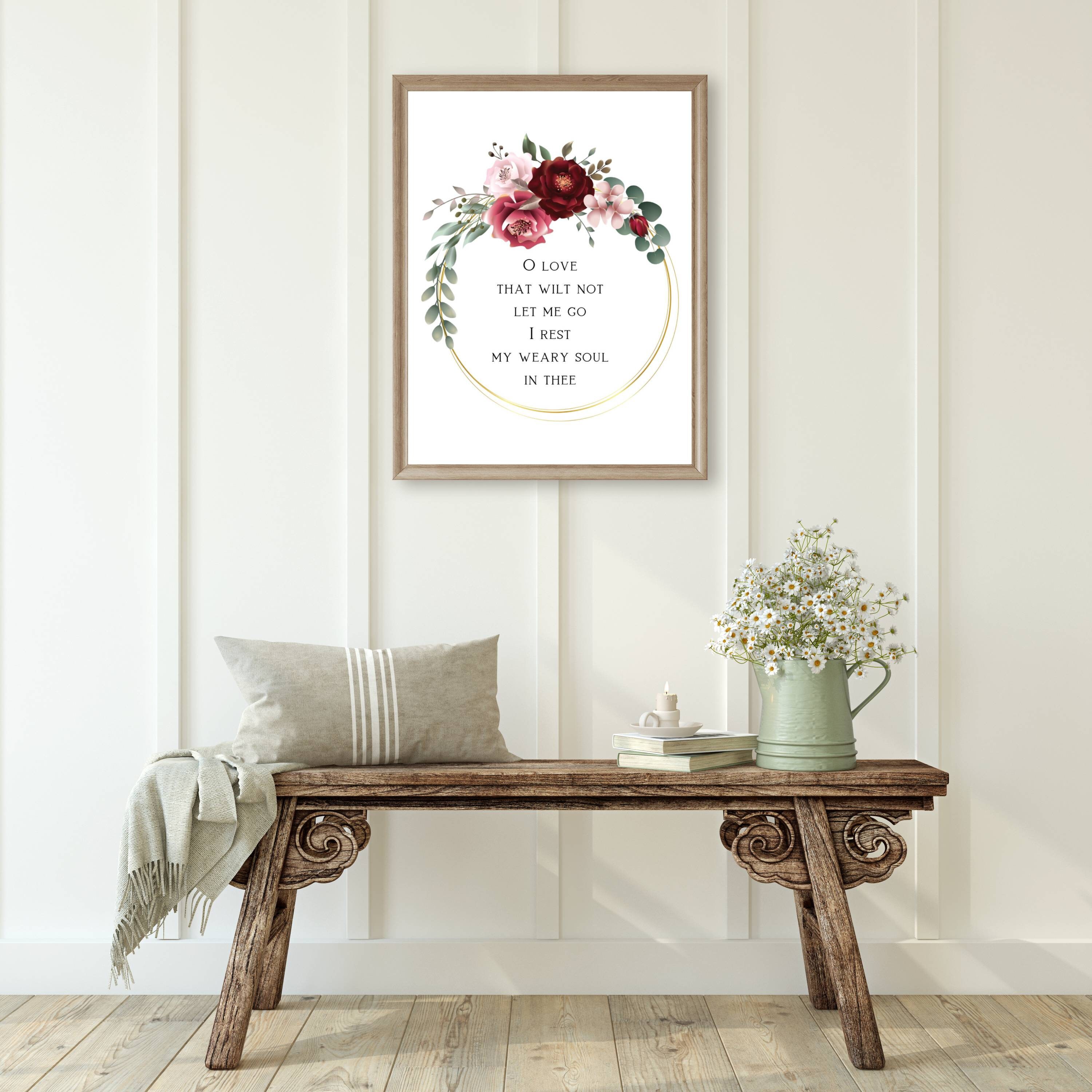 O Love That Wilt Not Let Me Go Hymn Printable Wall Art, Home Decor ...