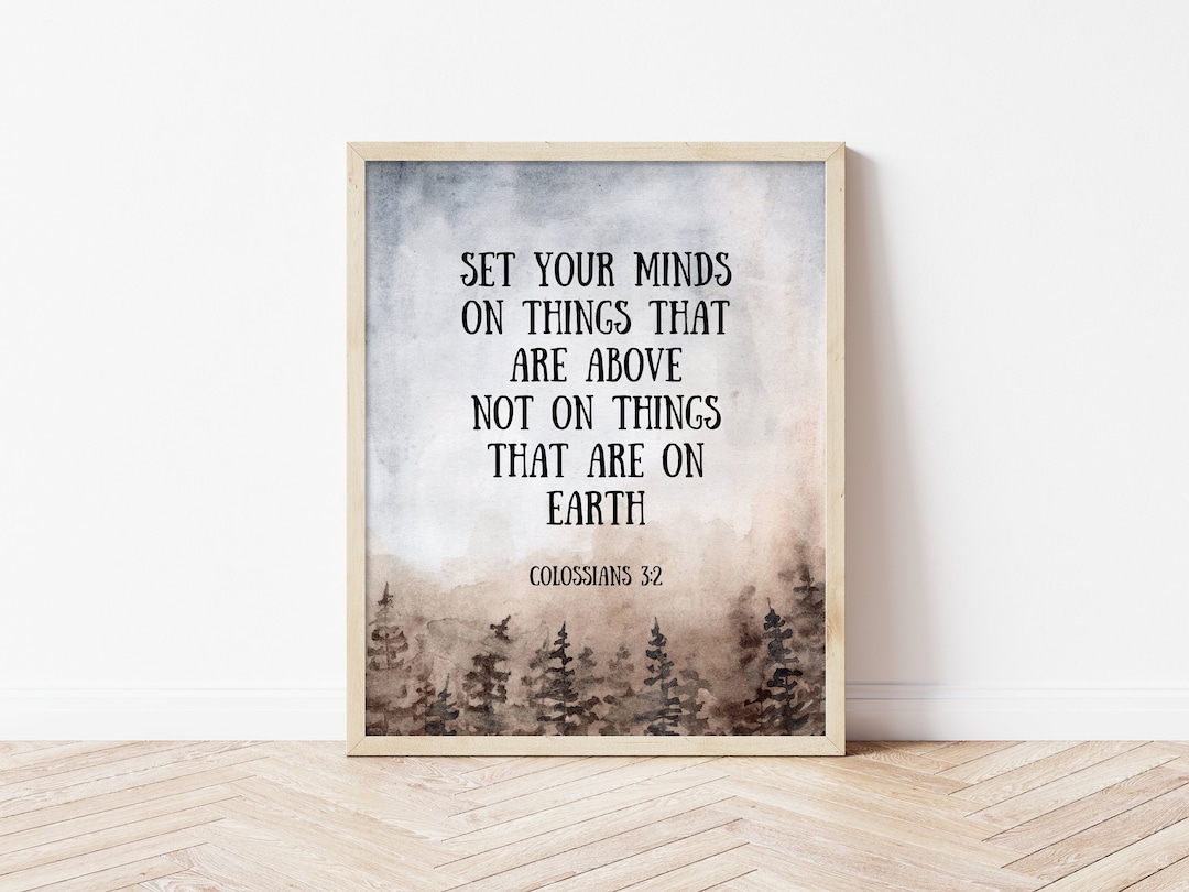 Bible Verse Sky Print – “set Your Mind on Things Above” Colossians 3:2 ...