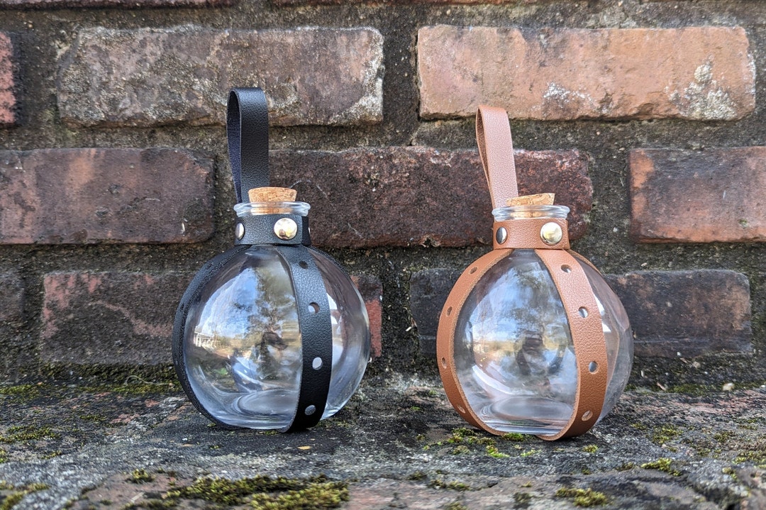 Large Potion Bottle With Leather Holster - Etsy