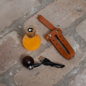 Glowing Light Elixir in Small Potion Bottle With Leather Holster, USB Rechargeable - Etsy