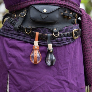 Small Potion Bottle With Leather Holster - Etsy