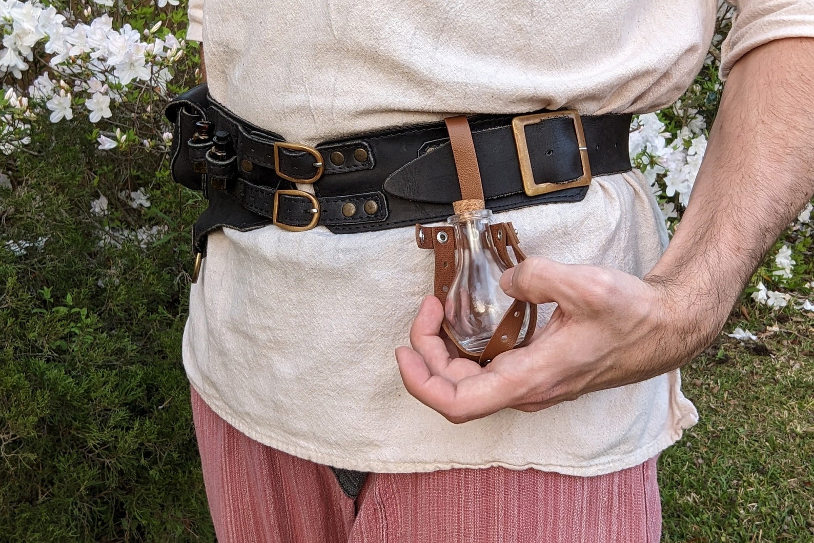 Small Potion Bottle With Leather Holster - Etsy