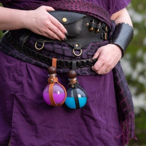 Glowing Light Elixir in Medium Potion Bottle With Leather Holster, USB Rechargeable - Etsy