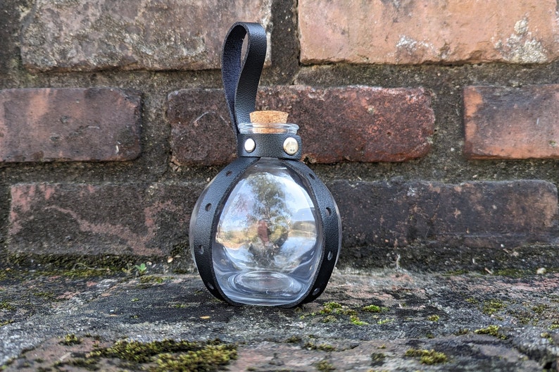 Large Potion Bottle With Leather Holster - Etsy