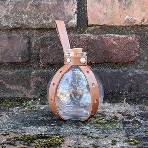 Large Potion Bottle With Leather Holster - Etsy
